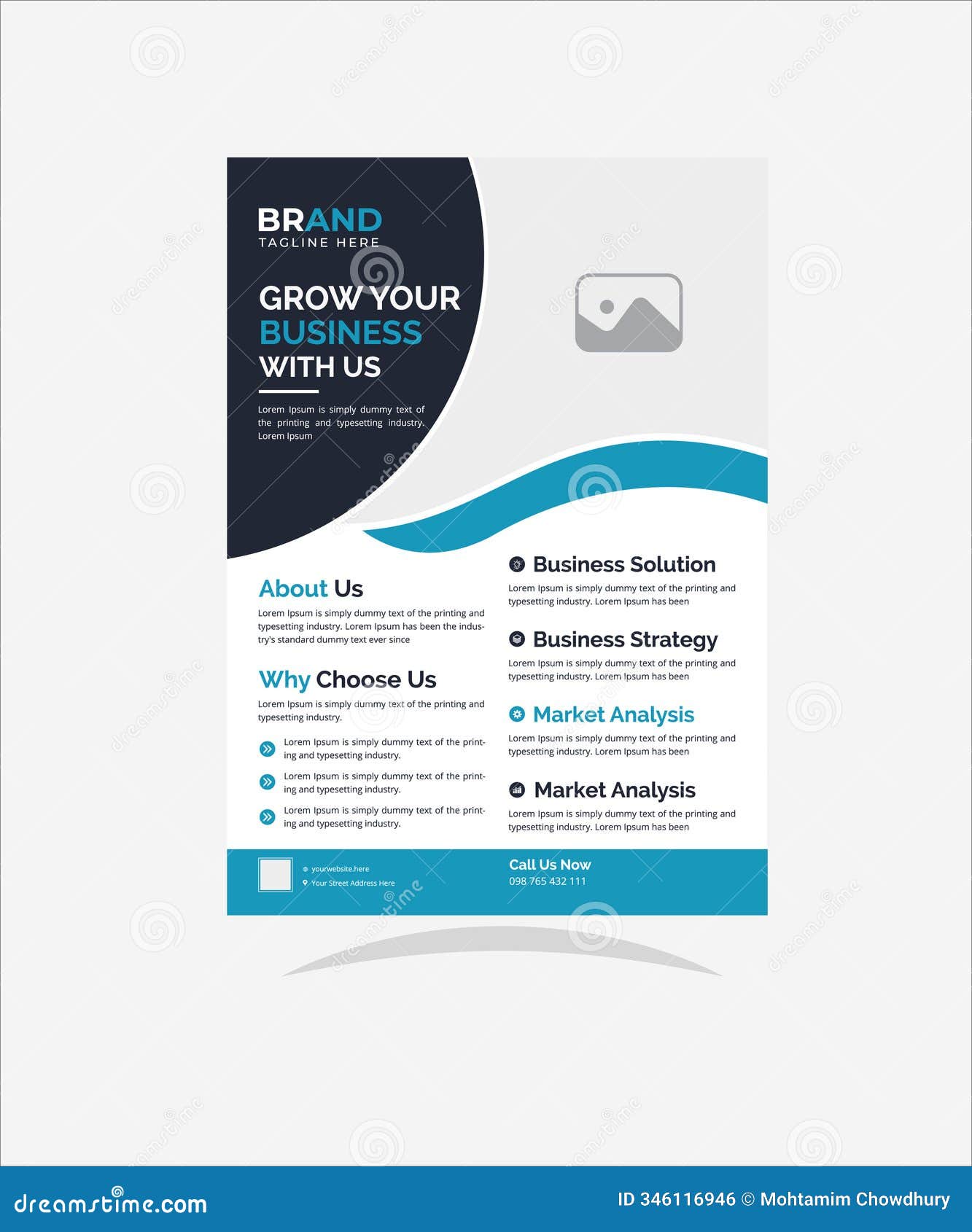 Leaflet Template in A4 Size. Stylish and Customized Flyer Design ...