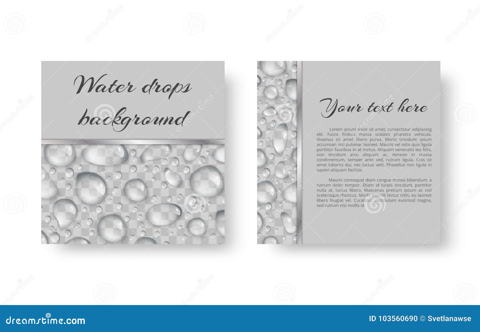 Banner with droplets stock vector. Illustration of funny - 103560690