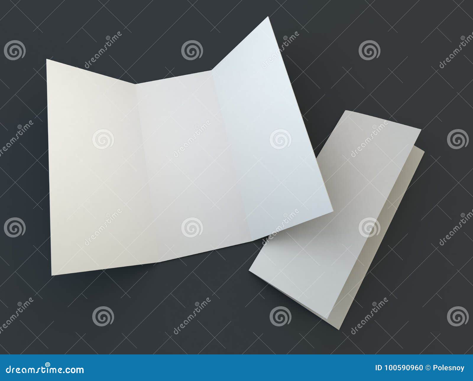 Leaflet White Template Paper. 3D Stock Illustration - Illustration of ...