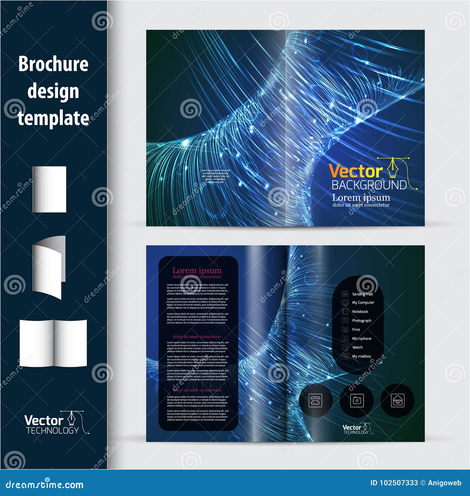 Leaflets, Flyers on a Technological Issue. Stock Illustration ...