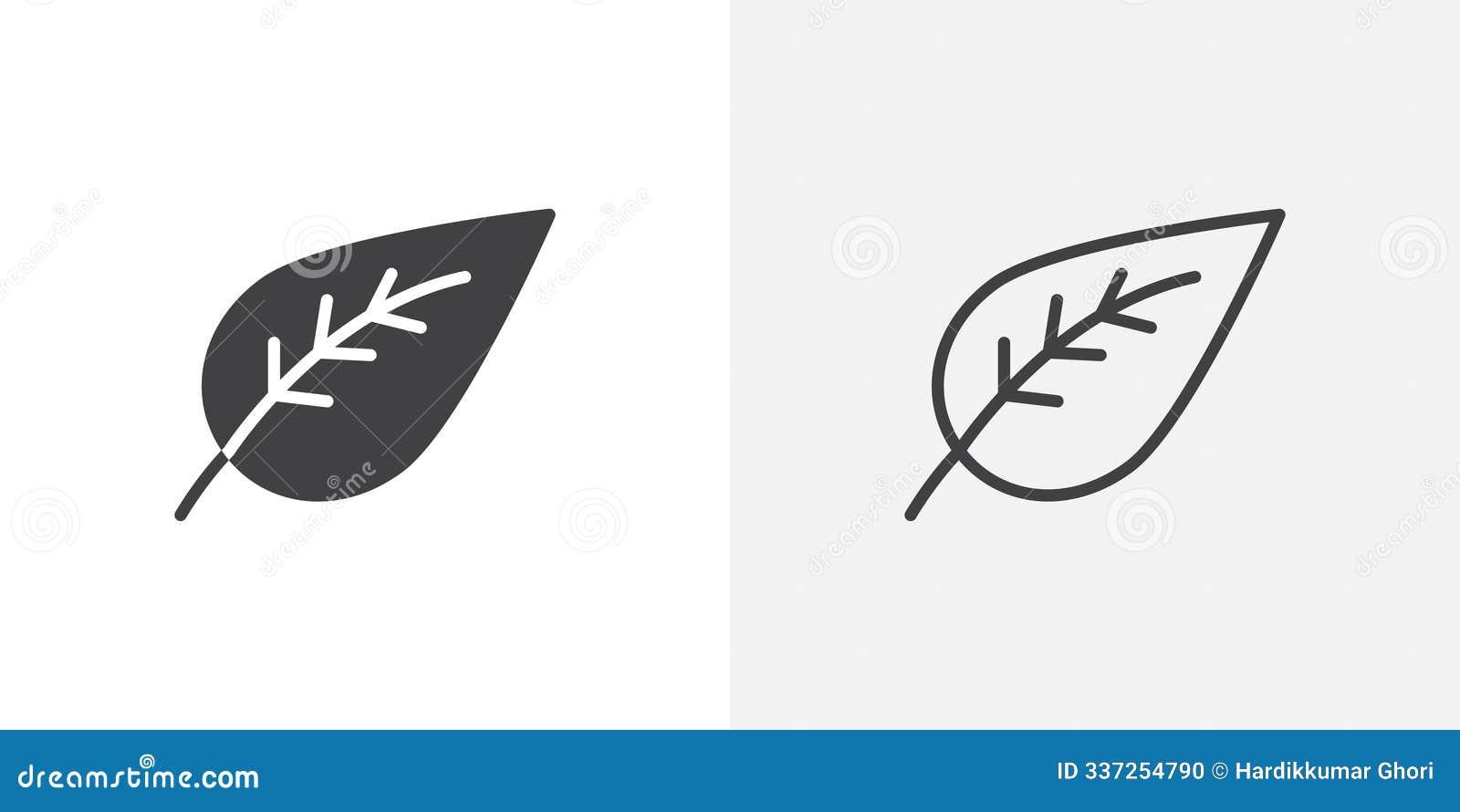 Leafline in Thin Line Black Color. Flat Simple Vector Symbols ...