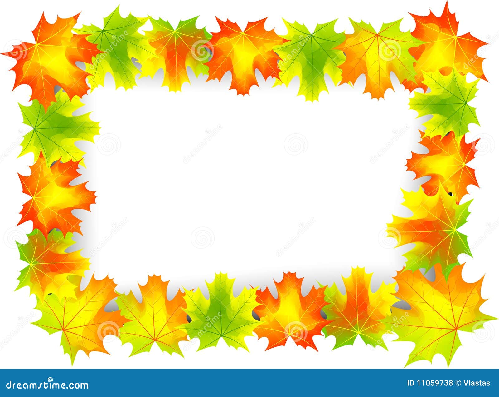 Leafs frame stock vector. Illustration of light, color - 11059738