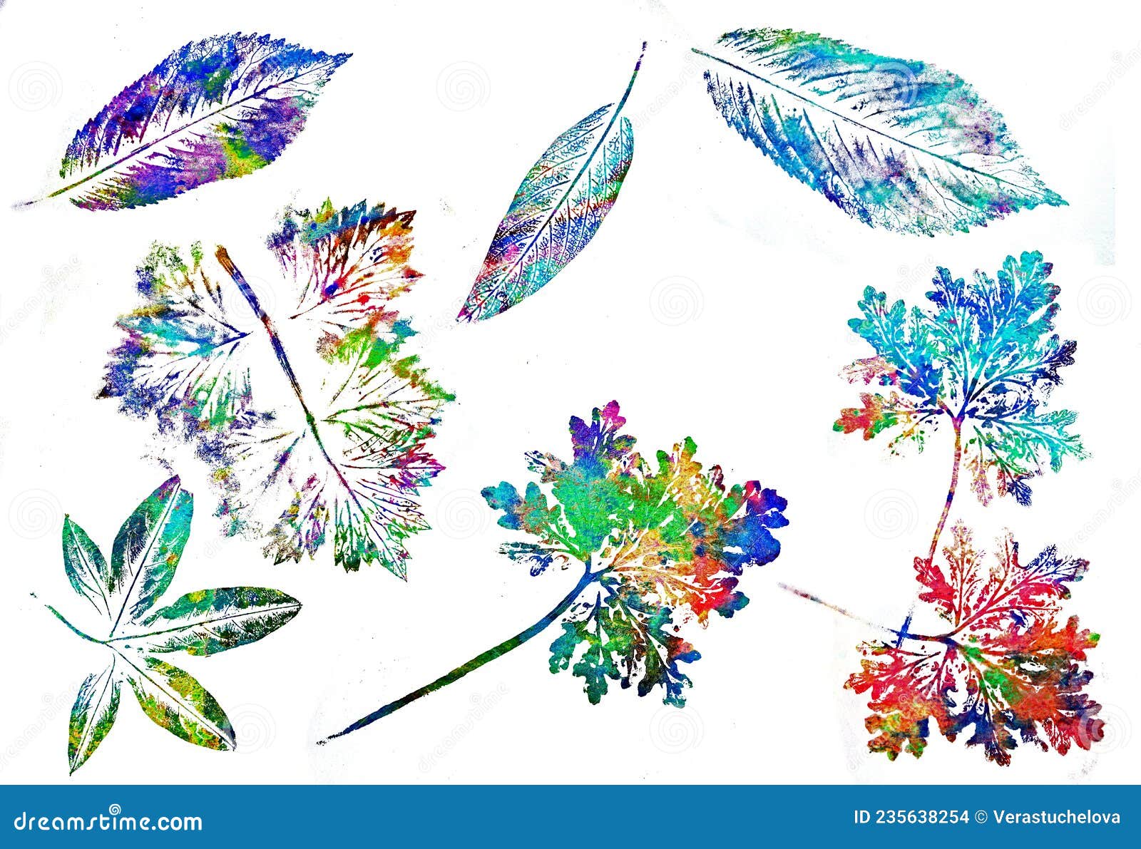 Leafs printed on paper stock illustration. Illustration of creative ...