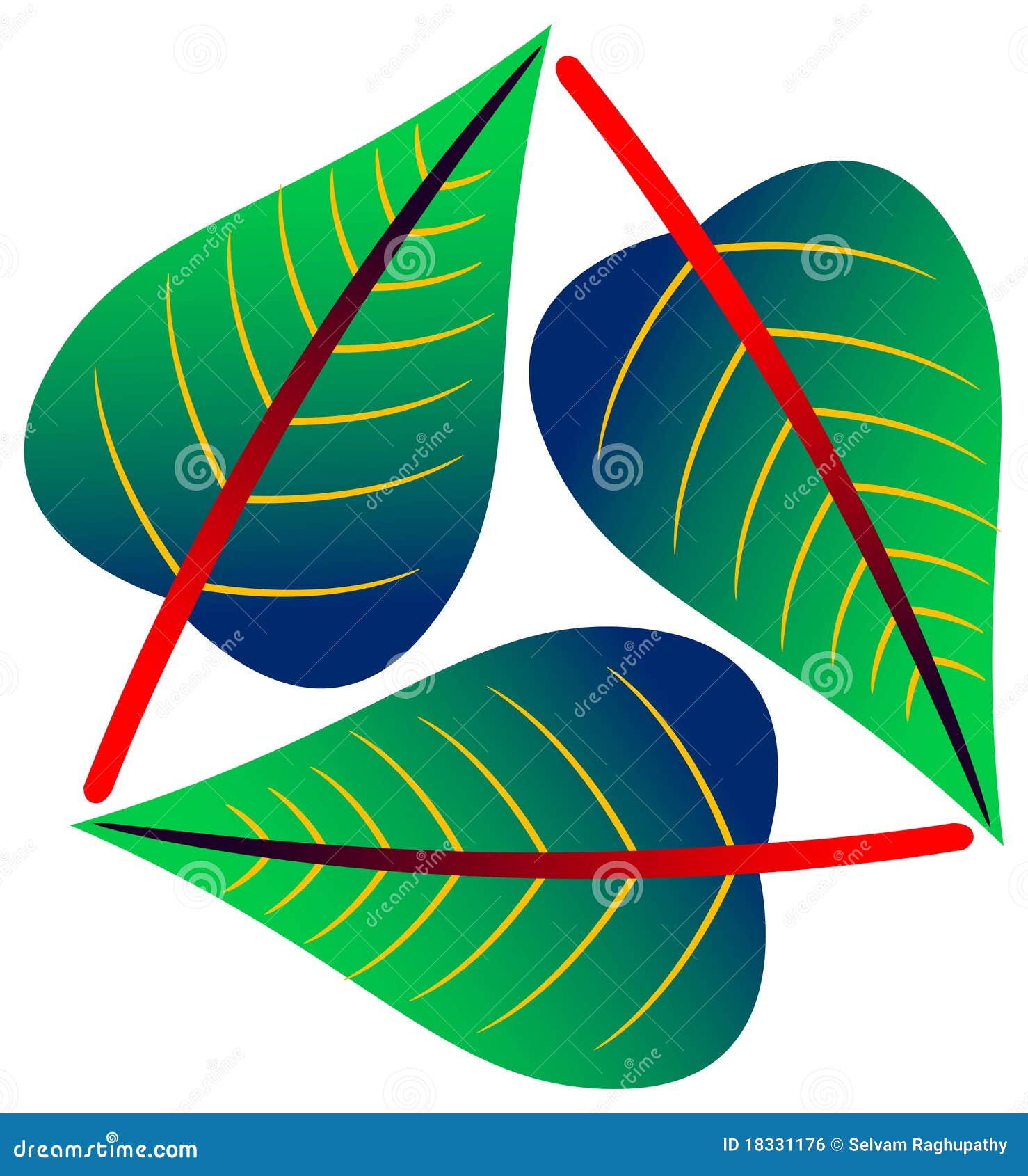 Leafs triangle stock vector. Illustration of drawing - 18331176