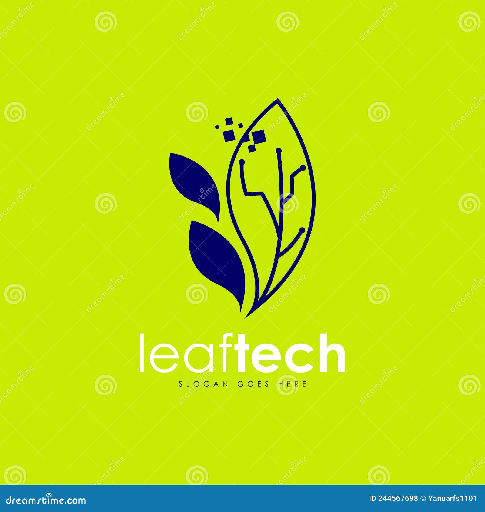 Leaftech Logo Design Concept Vector Stock Vector - Illustration of leaf ...