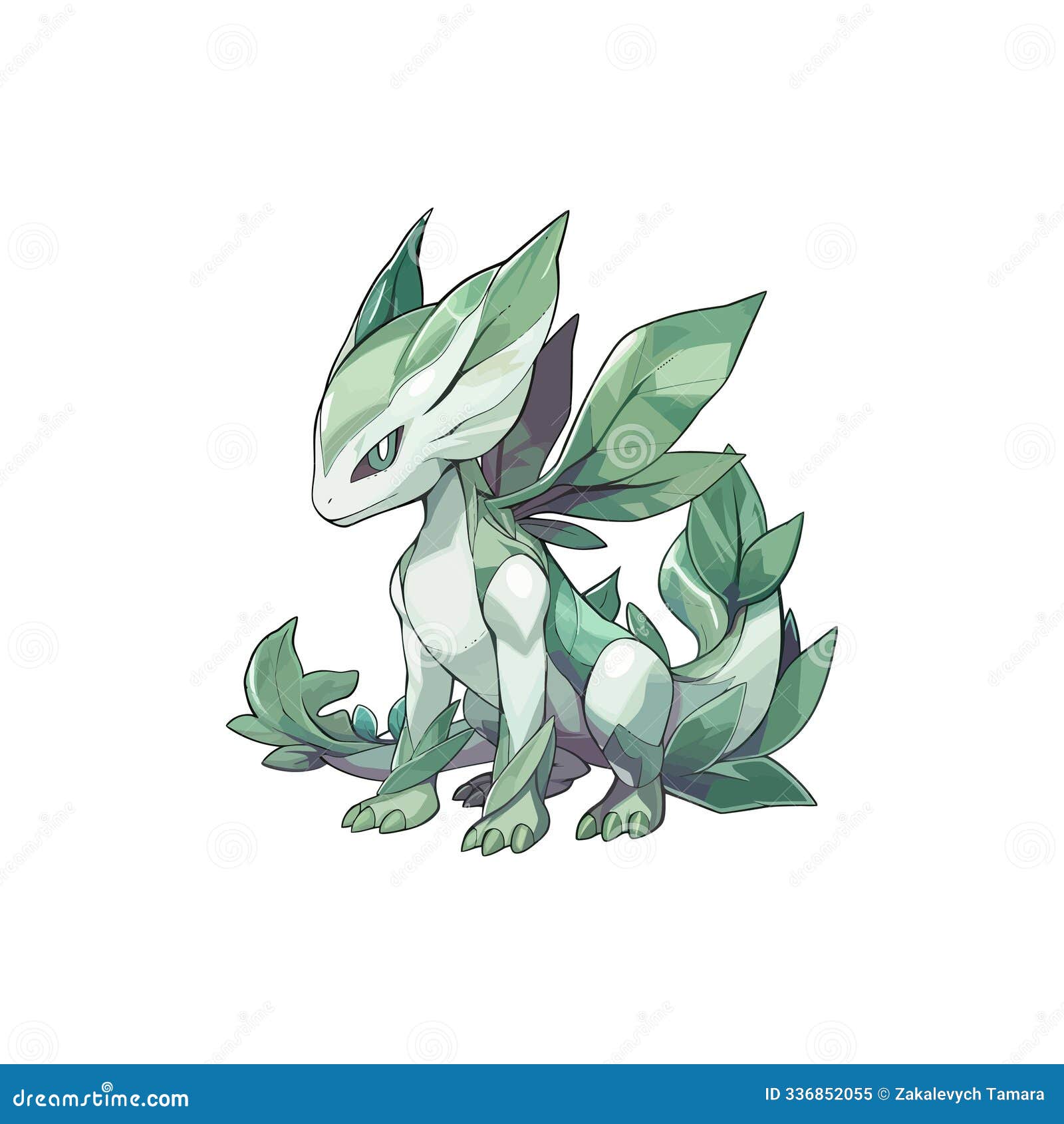 Leafy Dragon Creature in Fantasy. Vector Illustration Design Stock ...