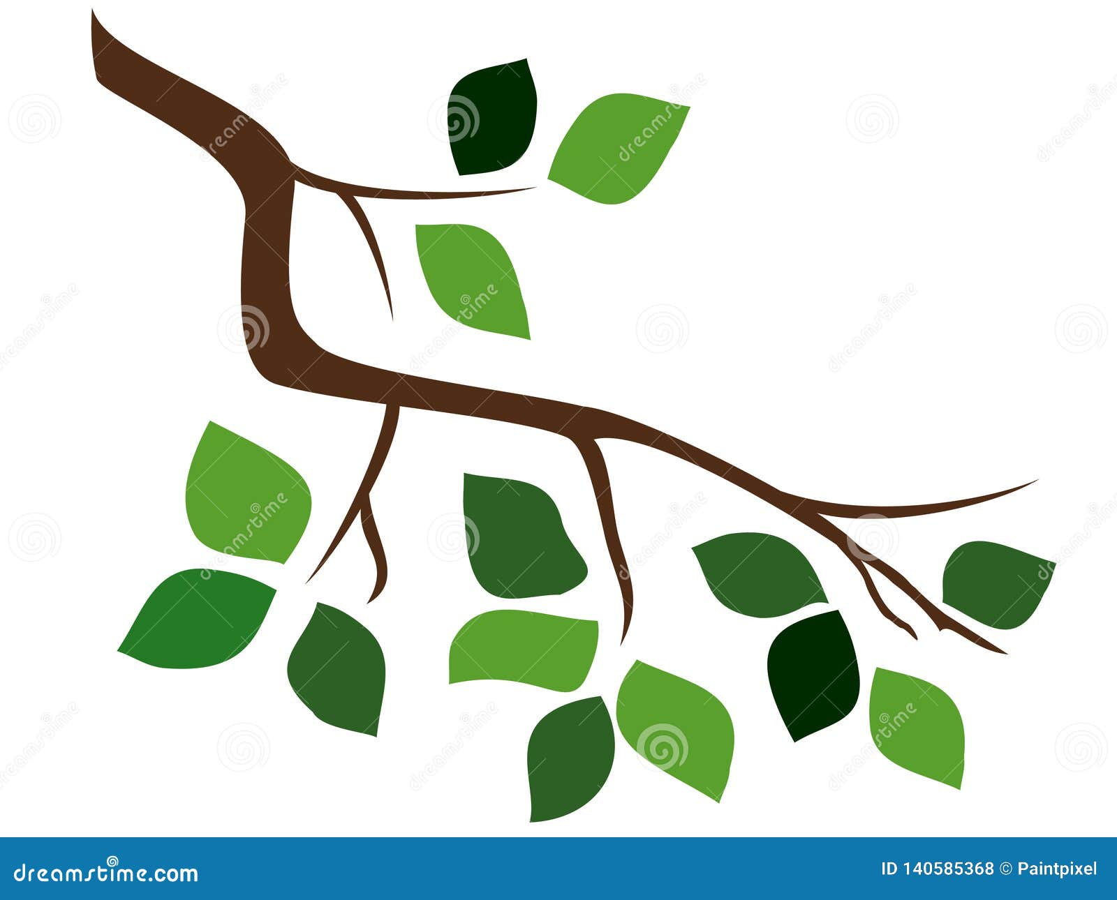Leafy Tree Branch stock vector. Illustration of environment - 140585368