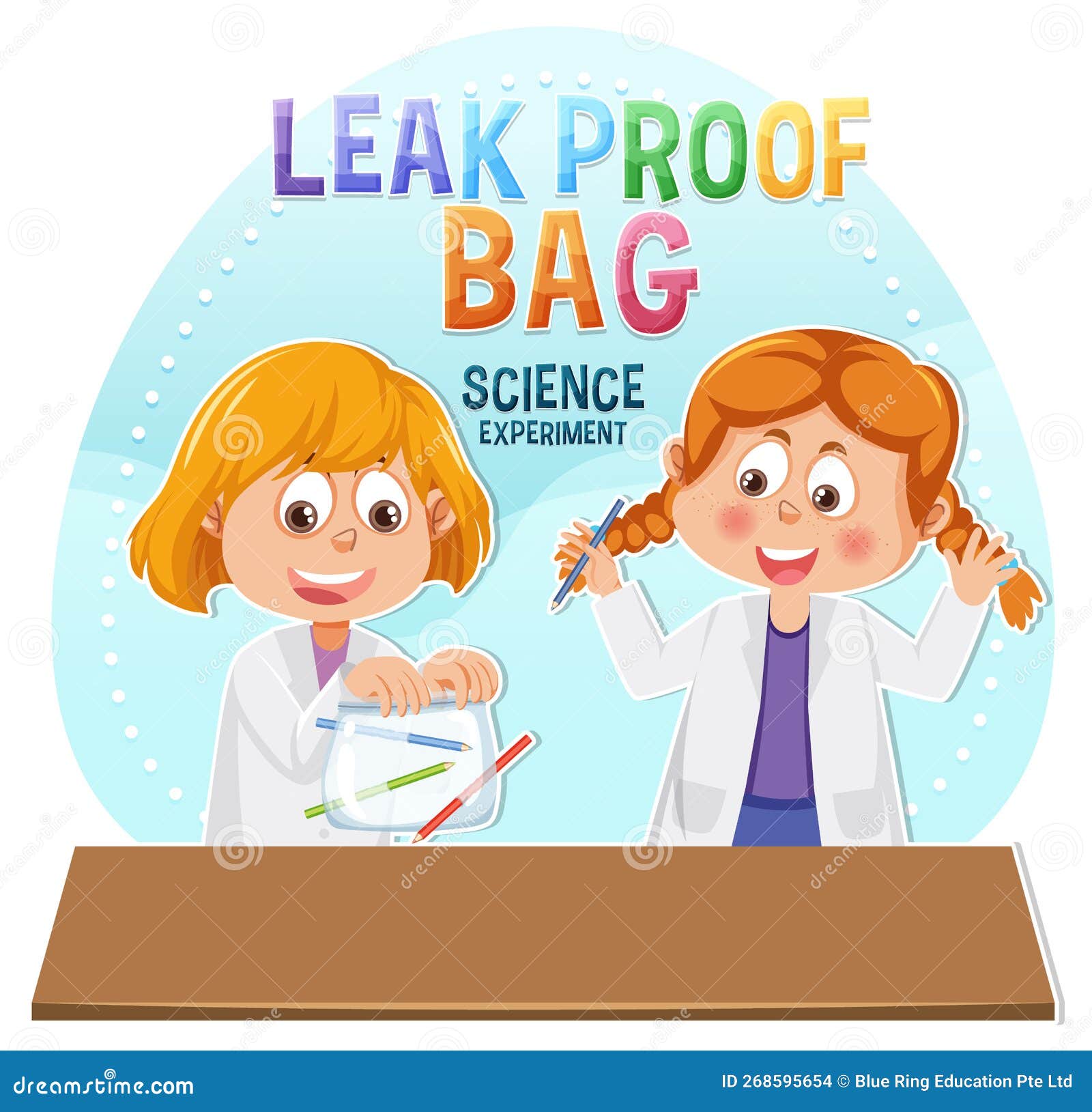 Leak Proof Bag Science Experiment Stock Vector - Illustration of proof ...