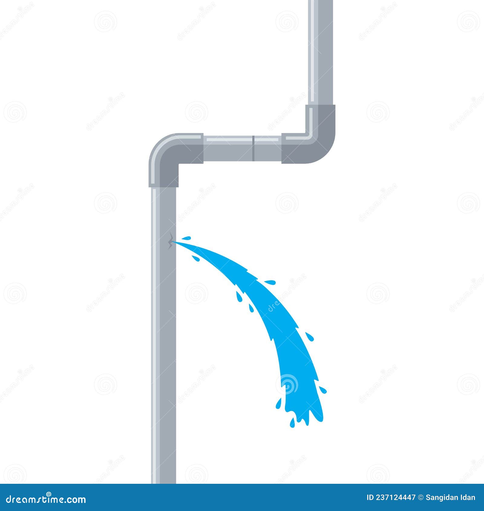 Leak Water Pipes Vector Element Concept Design Template Stock Vector ...