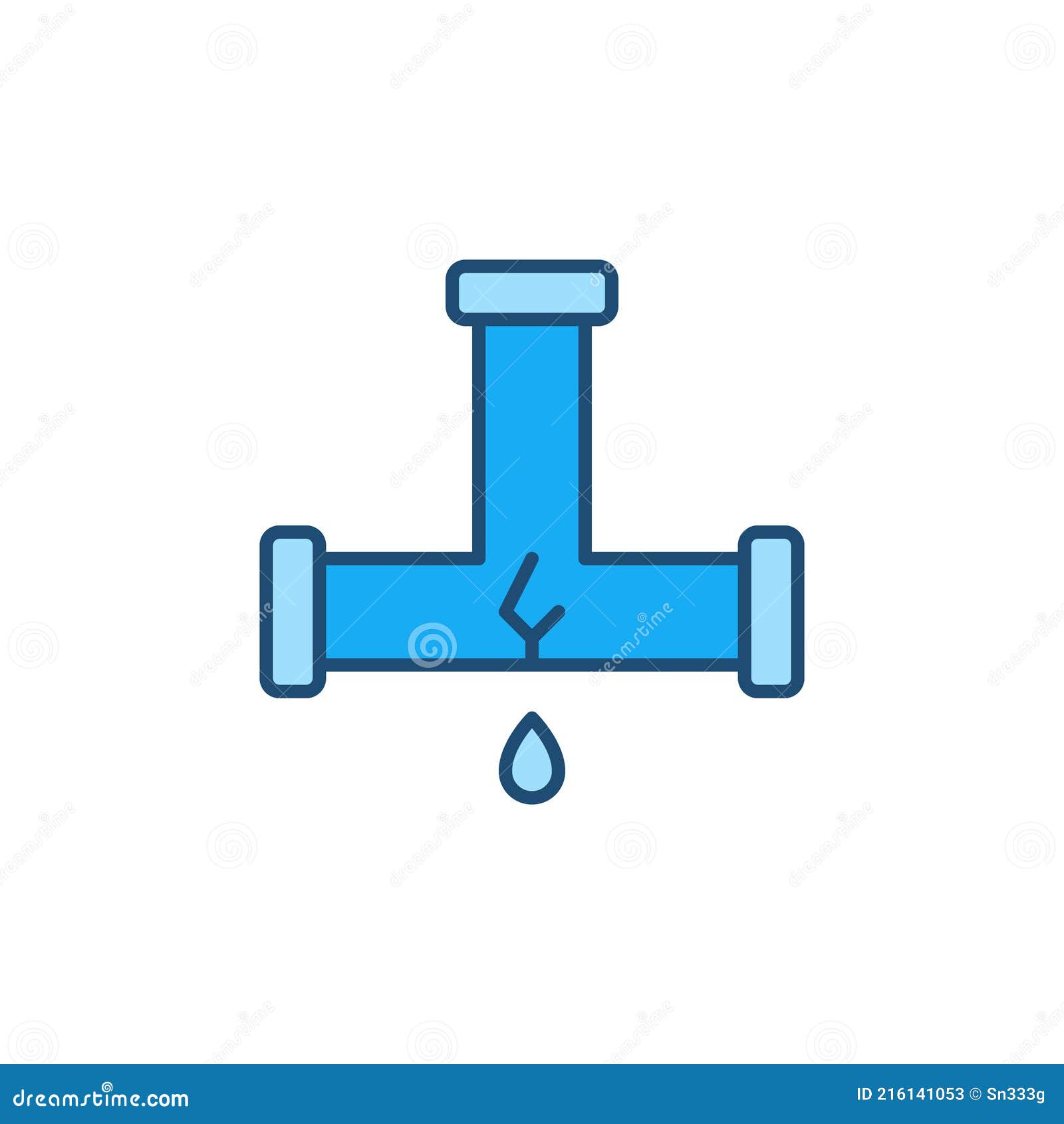 Leaking or Broken Pipe Vector Plumbing Colored Icon Stock Vector ...