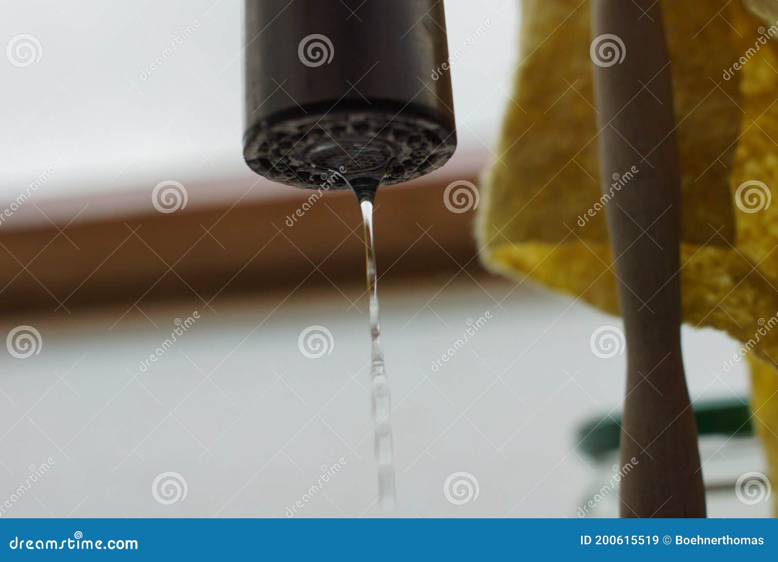 Leaking faucet. stock image. Image of drink, wave, sparkle - 200615519