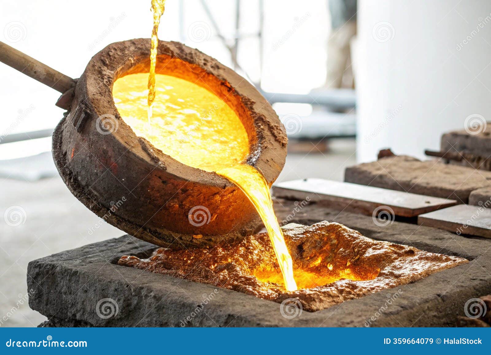Leaking Melt Gold Metal Isolated on White Stock Illustration ...