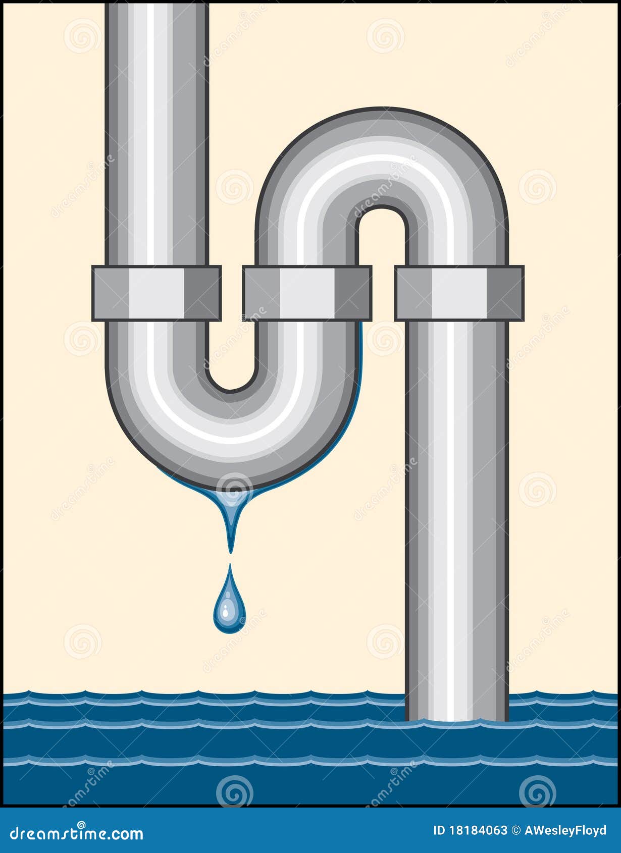 Leaking Pipe stock vector. Illustration of drop, water - 18184063 Leaking Pipe stock vector. Illustration of drop, water - 18184063
