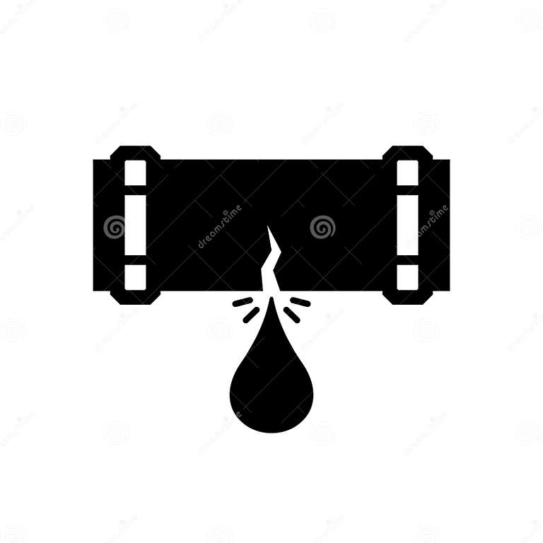 Leaking pipe icon stock vector. Illustration of sink - 143934764