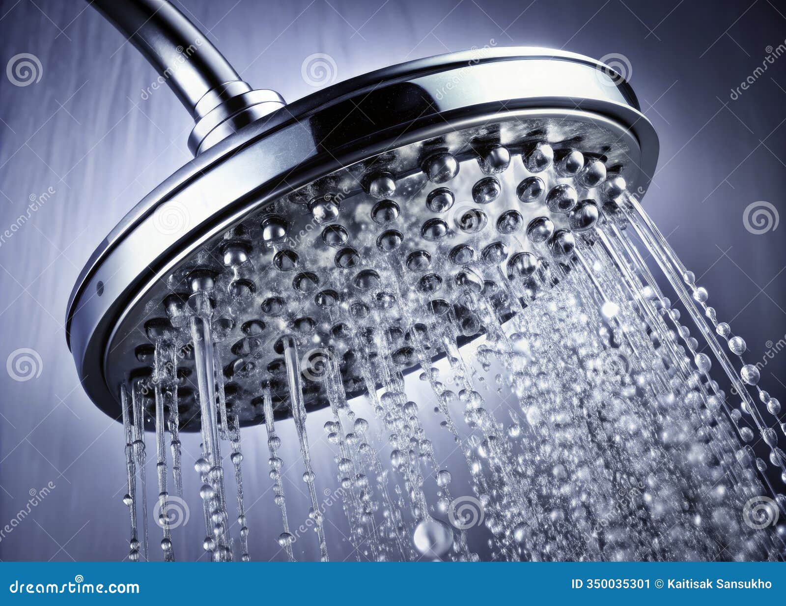 Leaking Shower Head with Lime Scale Buildup a CloseUp Look at a ...