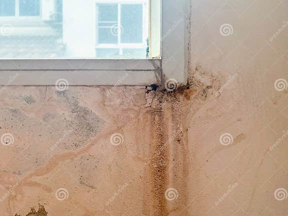 Leaking Windows during Heavy Rain Stock Photo - Image of upvc, cracked ...