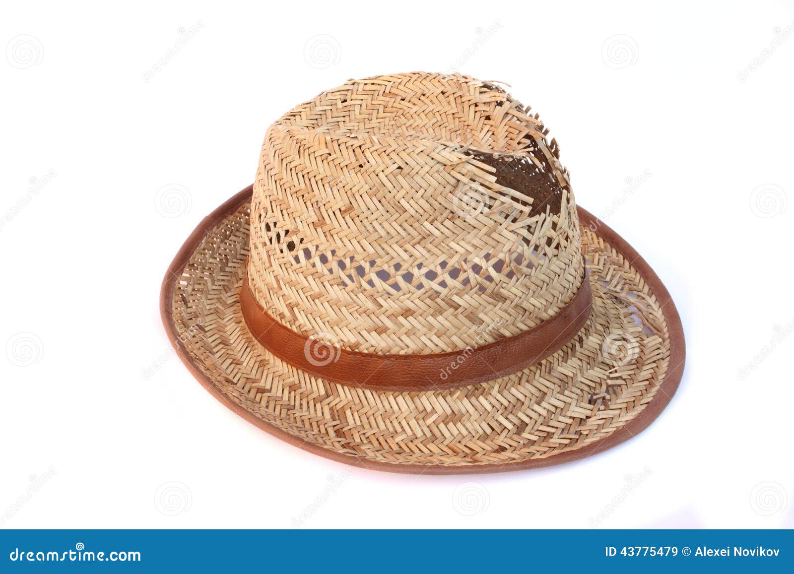 Leaky Straw Hat stock image. Image of chap, damaged, accessory - 43775479