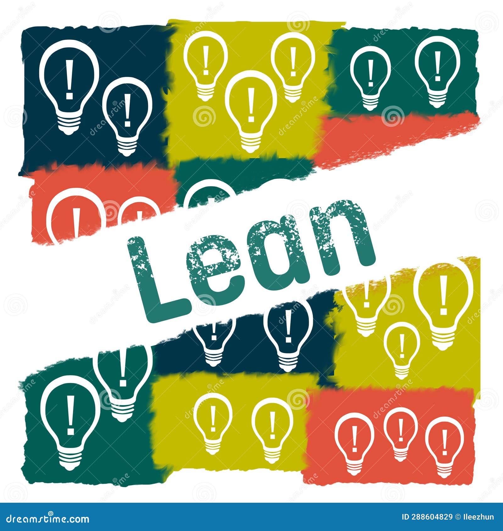 Lean Colorful Paint Effect Bulbs Grid Badge Style Stock Illustration ...