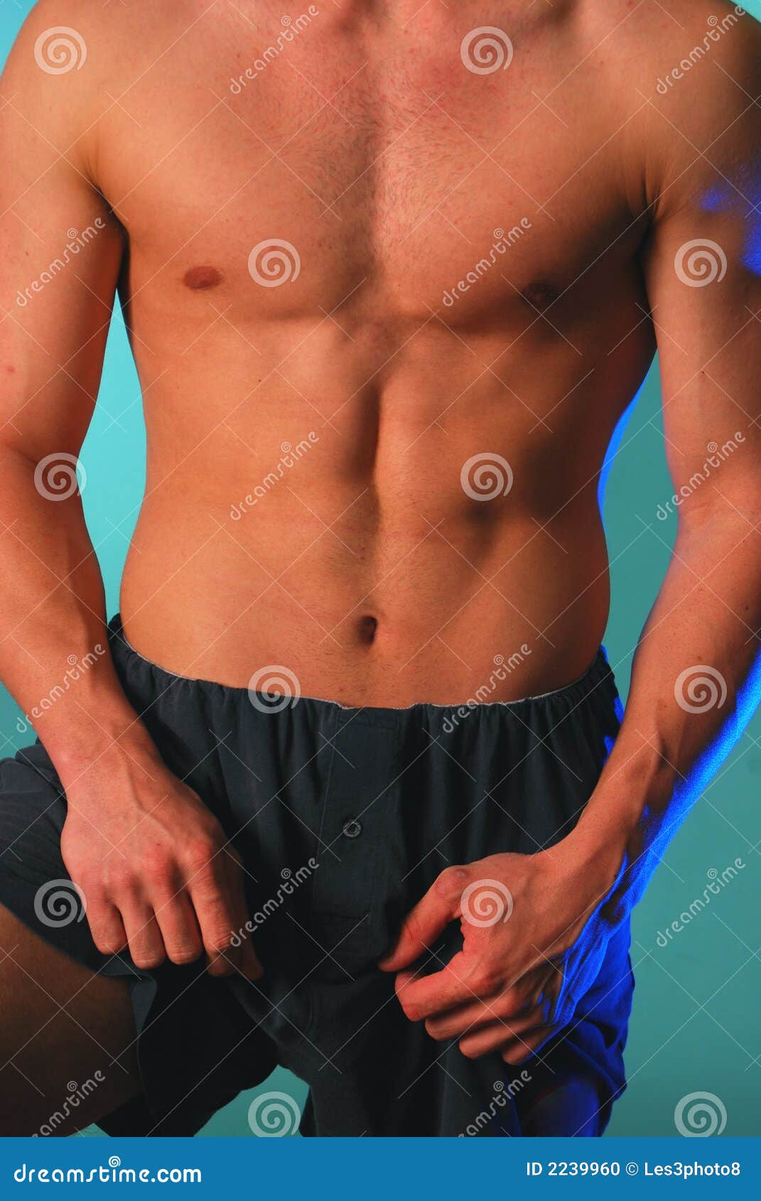 Male Navel And Hair On Abdomen. Close-up. Black And White Photo. Stock ...