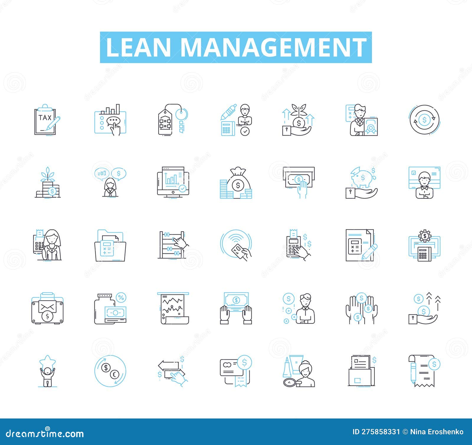 Lean Management Linear Icons Set. Efficiency, Optimization, Kaizen ... Lean Management Linear Icons Set. Efficiency, Optimization, Kaizen ...