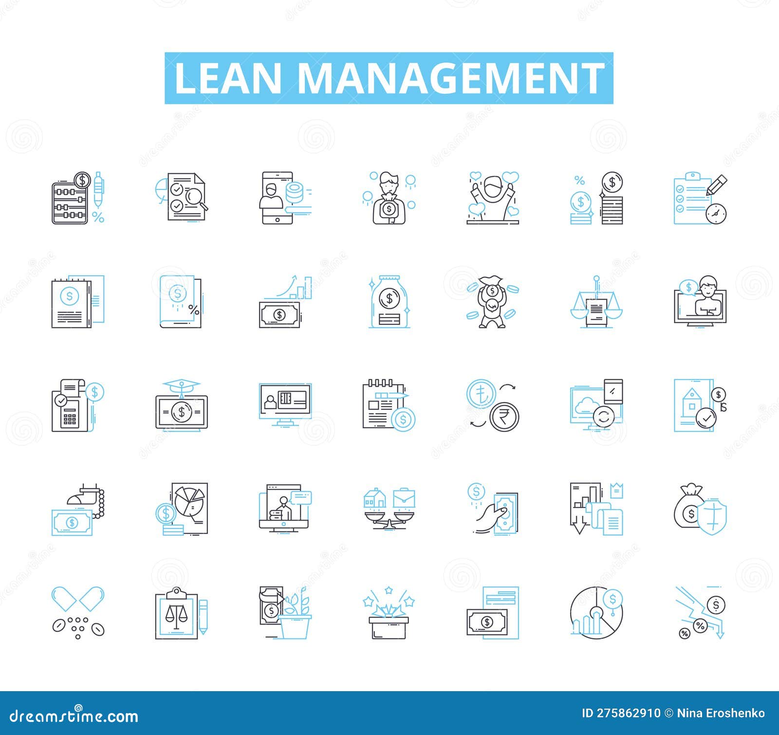 Lean Management Linear Icons Set. Efficiency, Optimization, Kaizen ... Lean Management Linear Icons Set. Efficiency, Optimization, Kaizen ...