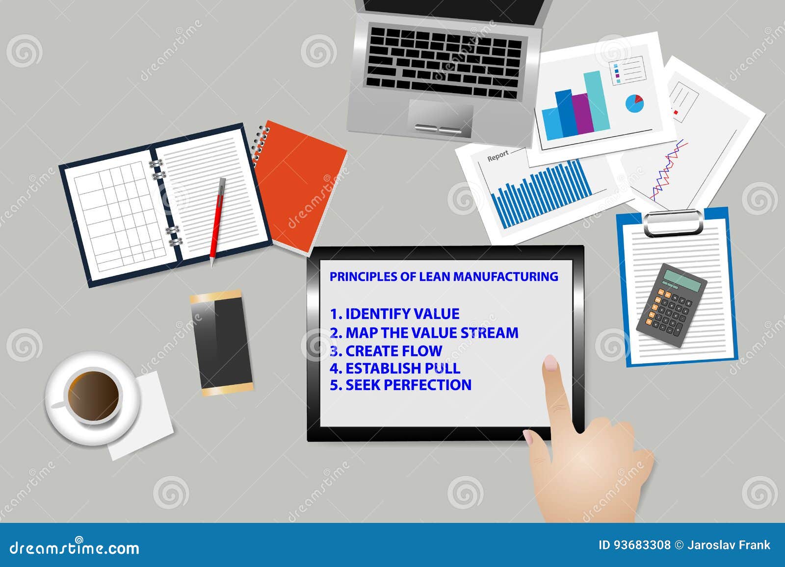 Lean Management Principles Workplace Stock Illustrations – 6 Lean ...