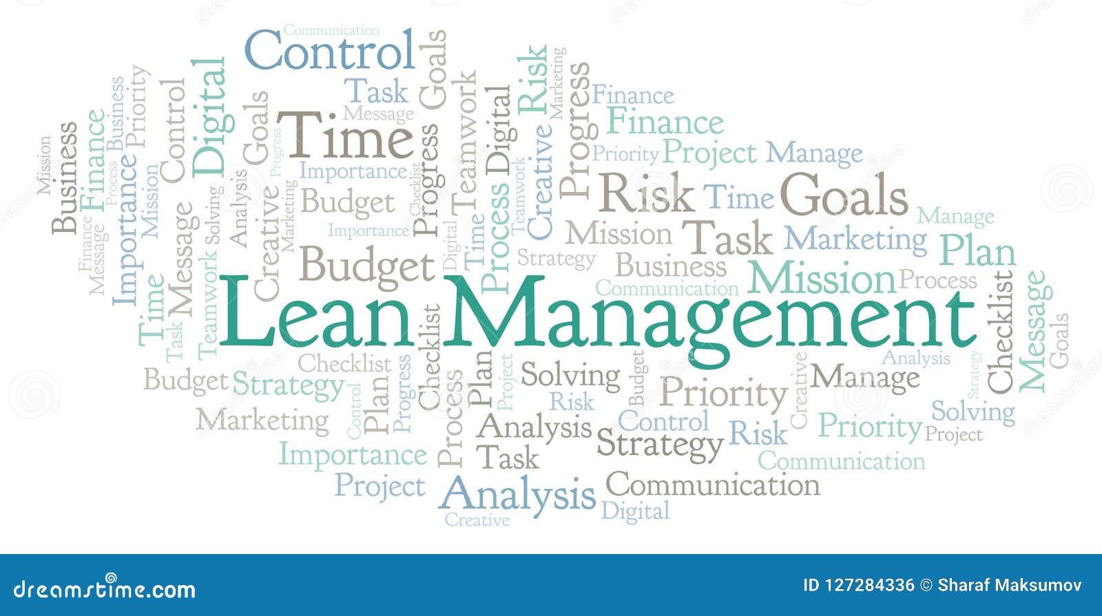 Lean Management Word Cloud, Made with Text only. Stock Illustration ...