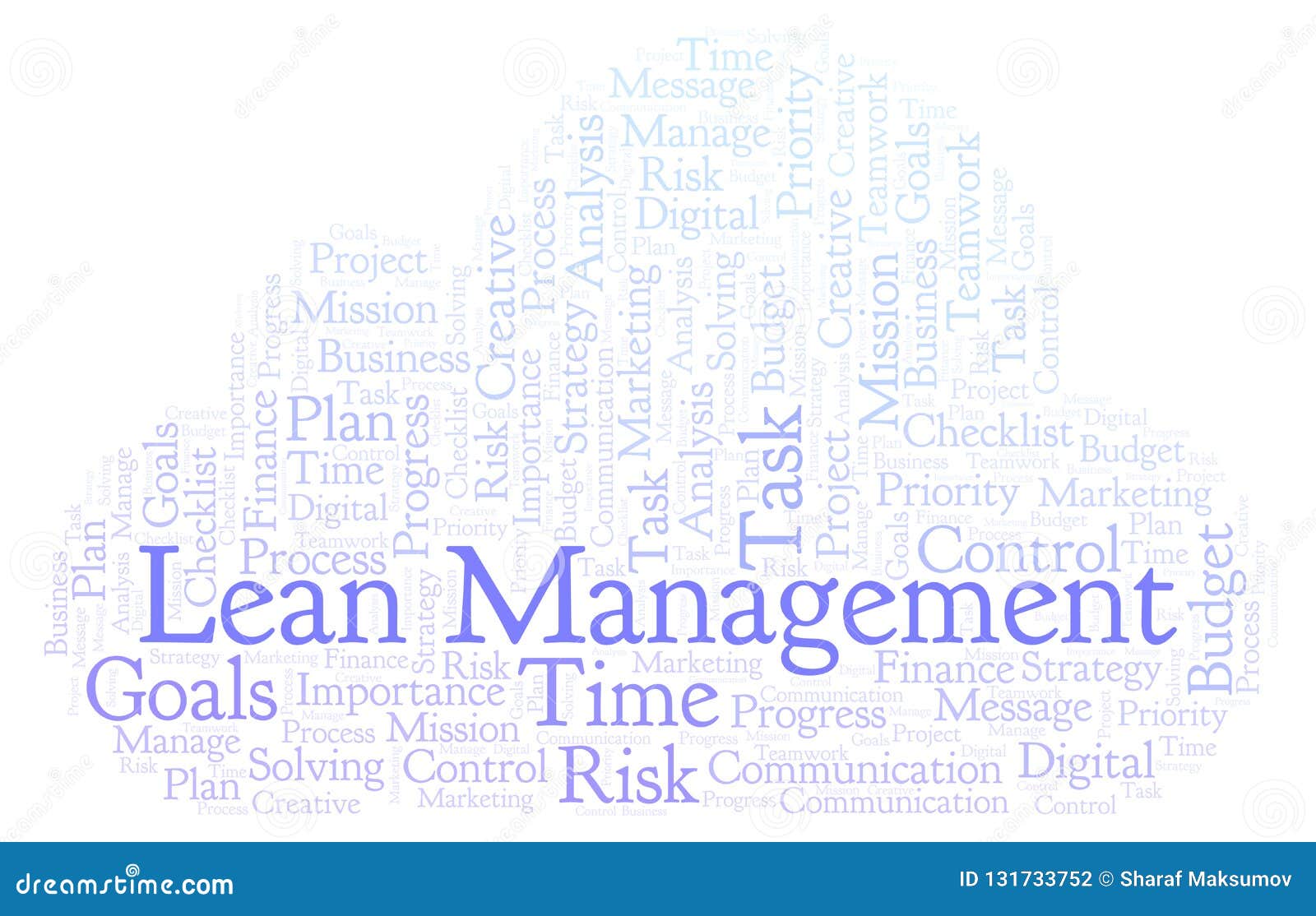 Lean Management Word Cloud, Made with Text only Stock Illustration ...