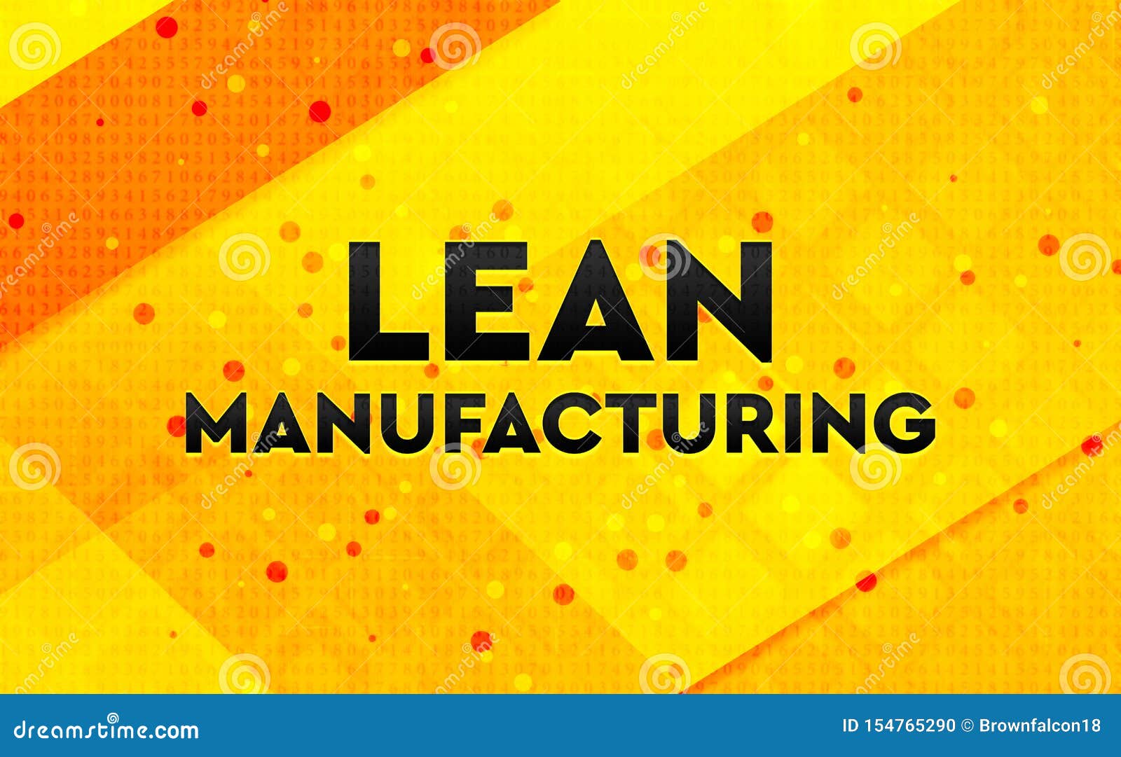 Lean Manufacturing Abstract Digital Banner Yellow Background Stock ...