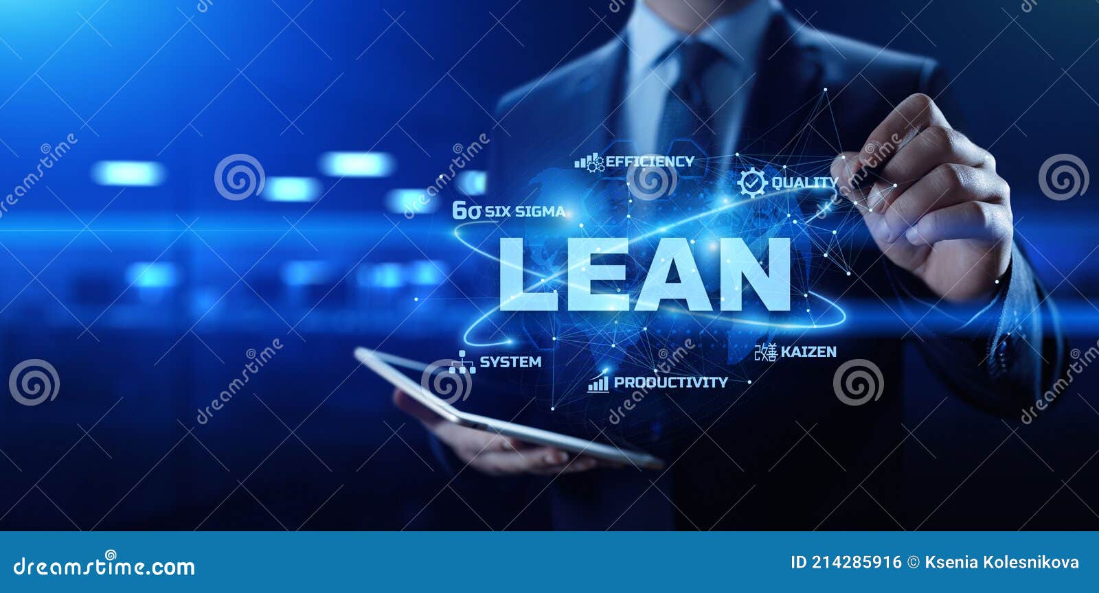 Lean Manufacturing DMAIC Six Sigma Smart Industry Concept Stock Photo ...