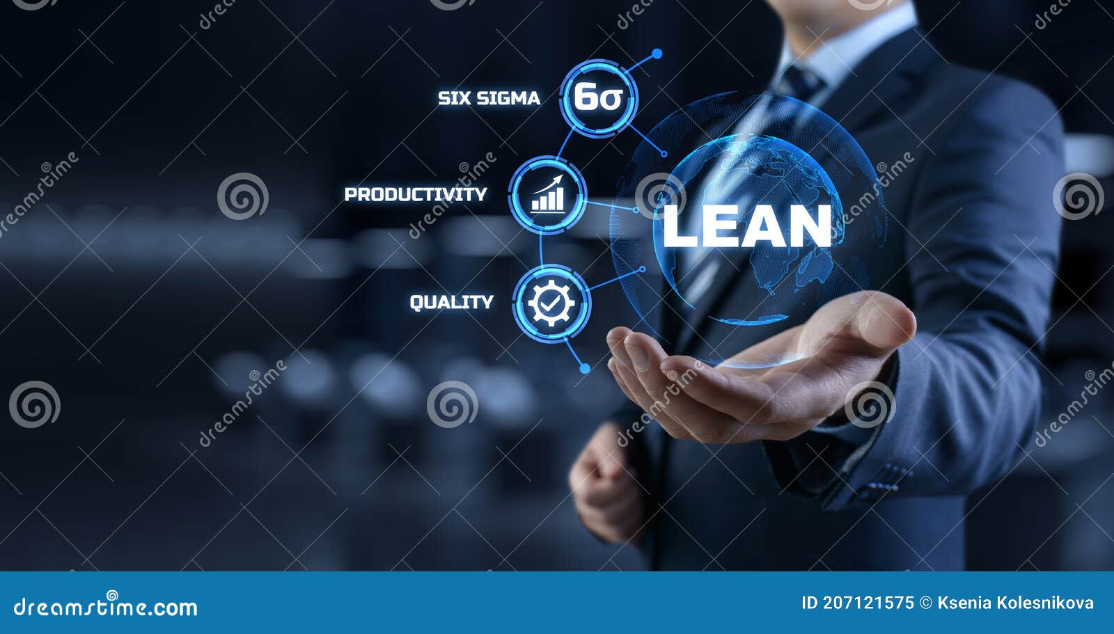 DMAIC SIx Sigma Lean Manufacturing Development Technology Concept ...