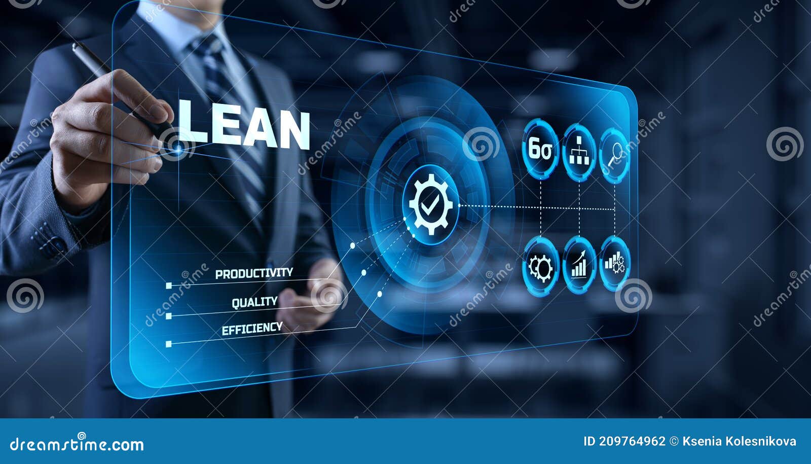 DMAIC SIx Sigma Lean Manufacturing Development Technology Concept ...