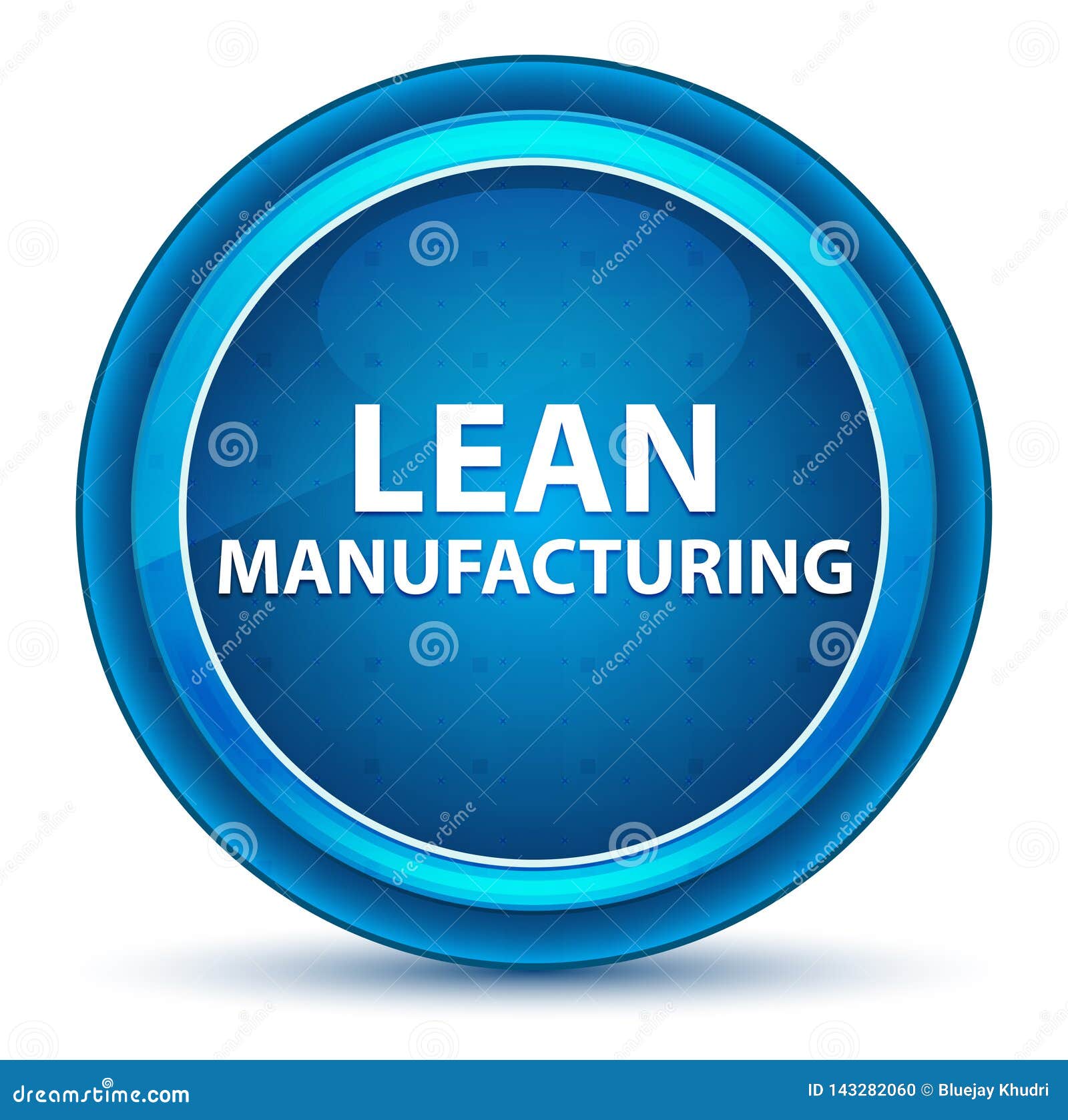 Lean Manufacturing Eyeball Blue Round Button Stock Illustration ...