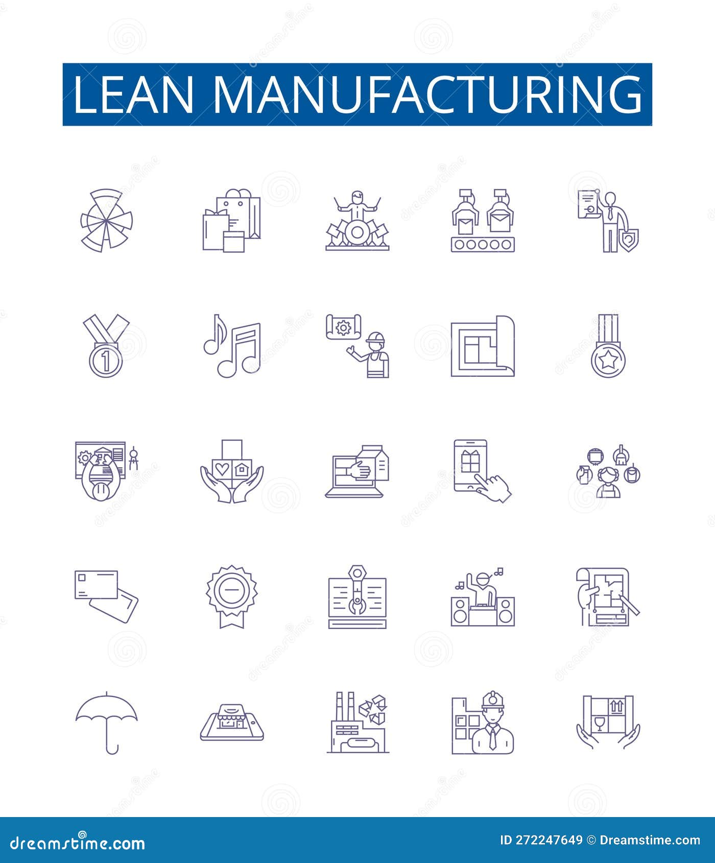 Lean Manufacturing Line Icons Signs Set. Design Collection Of Six Sigma ... Lean Manufacturing Line Icons Signs Set. Design Collection Of Six Sigma ...