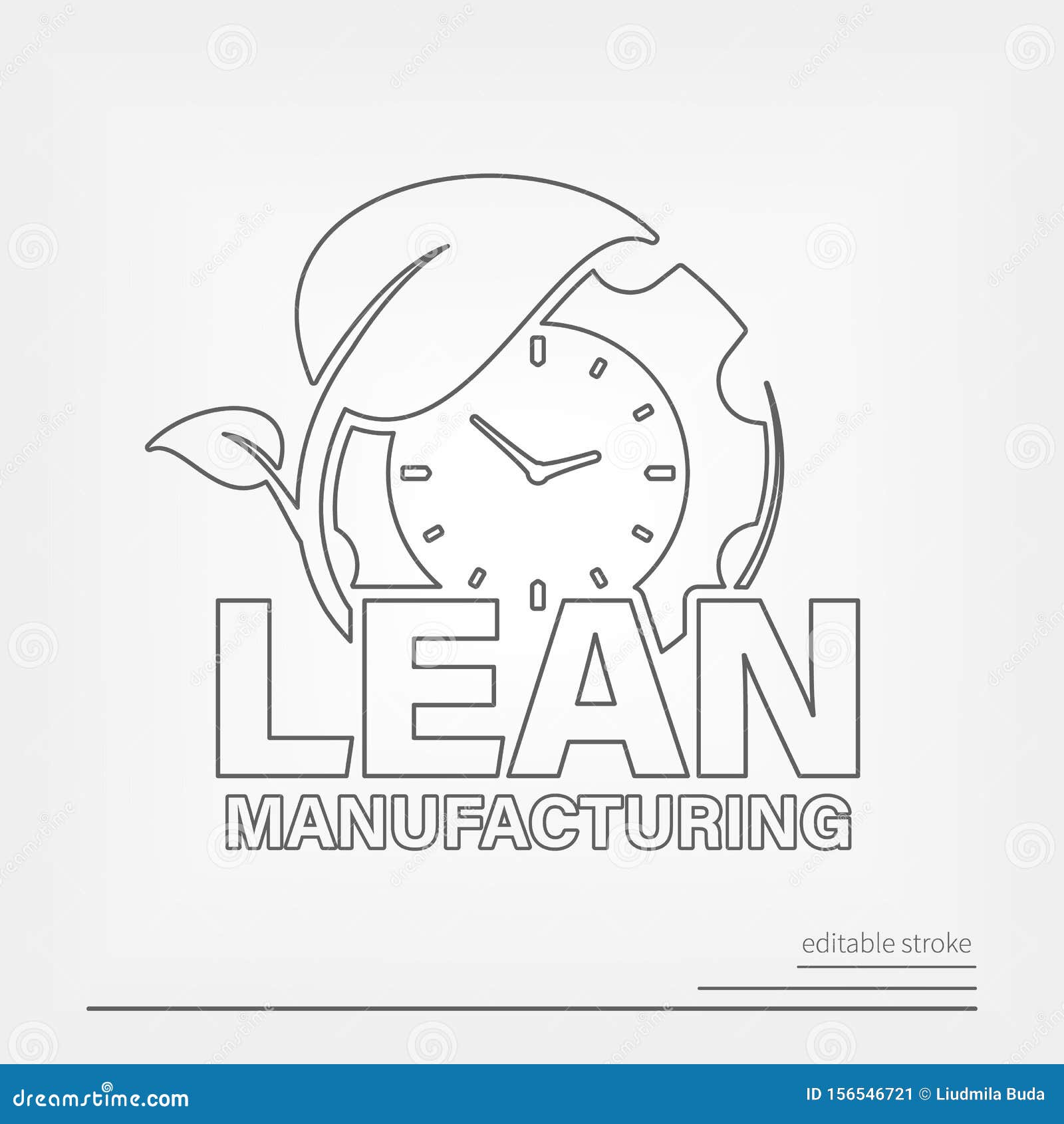 Lean Manufacturing Line Vector Icon with Editable Stroke Stock Vector ...