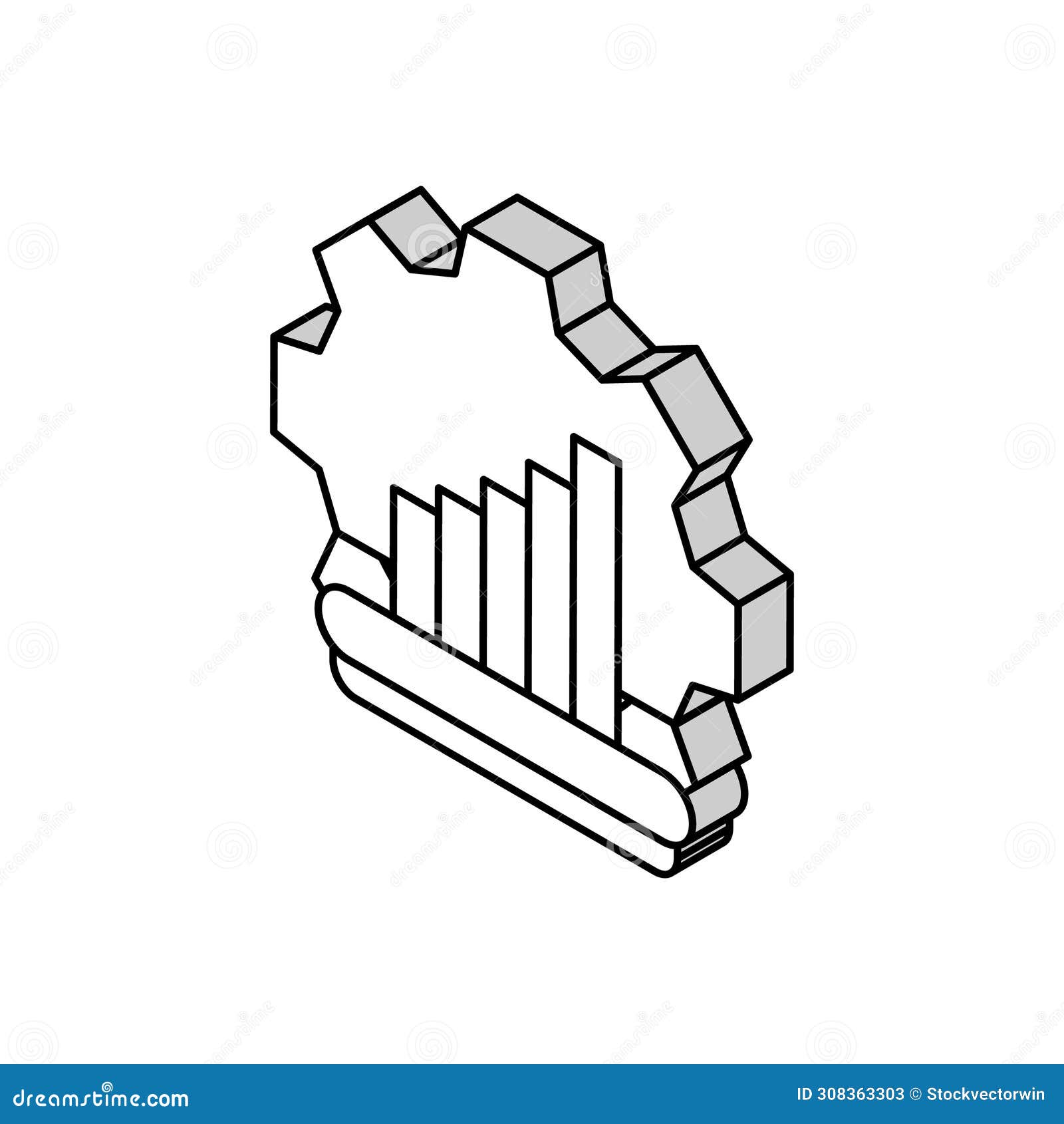 Lean Manufacturing Mechanical Engineer Isometric Icon Vector ...