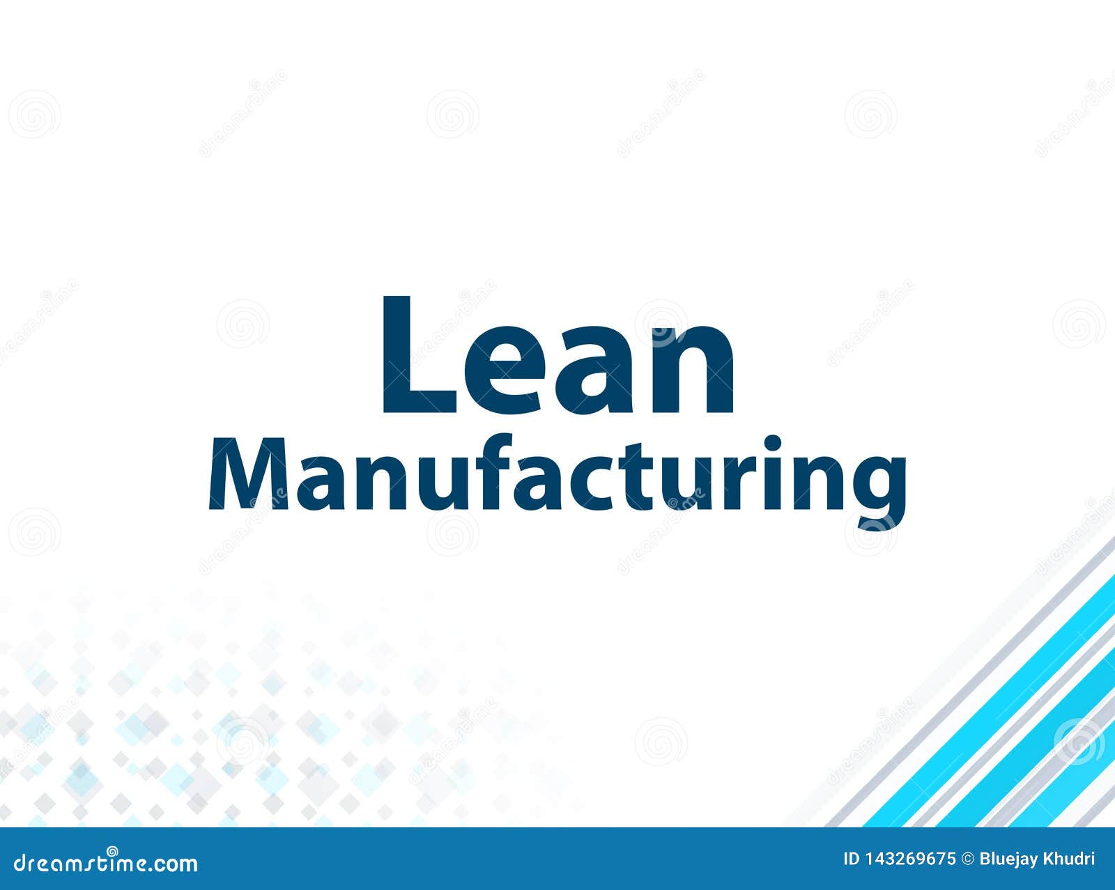 Lean Manufacturing Modern Flat Design Blue Abstract Background Stock ...