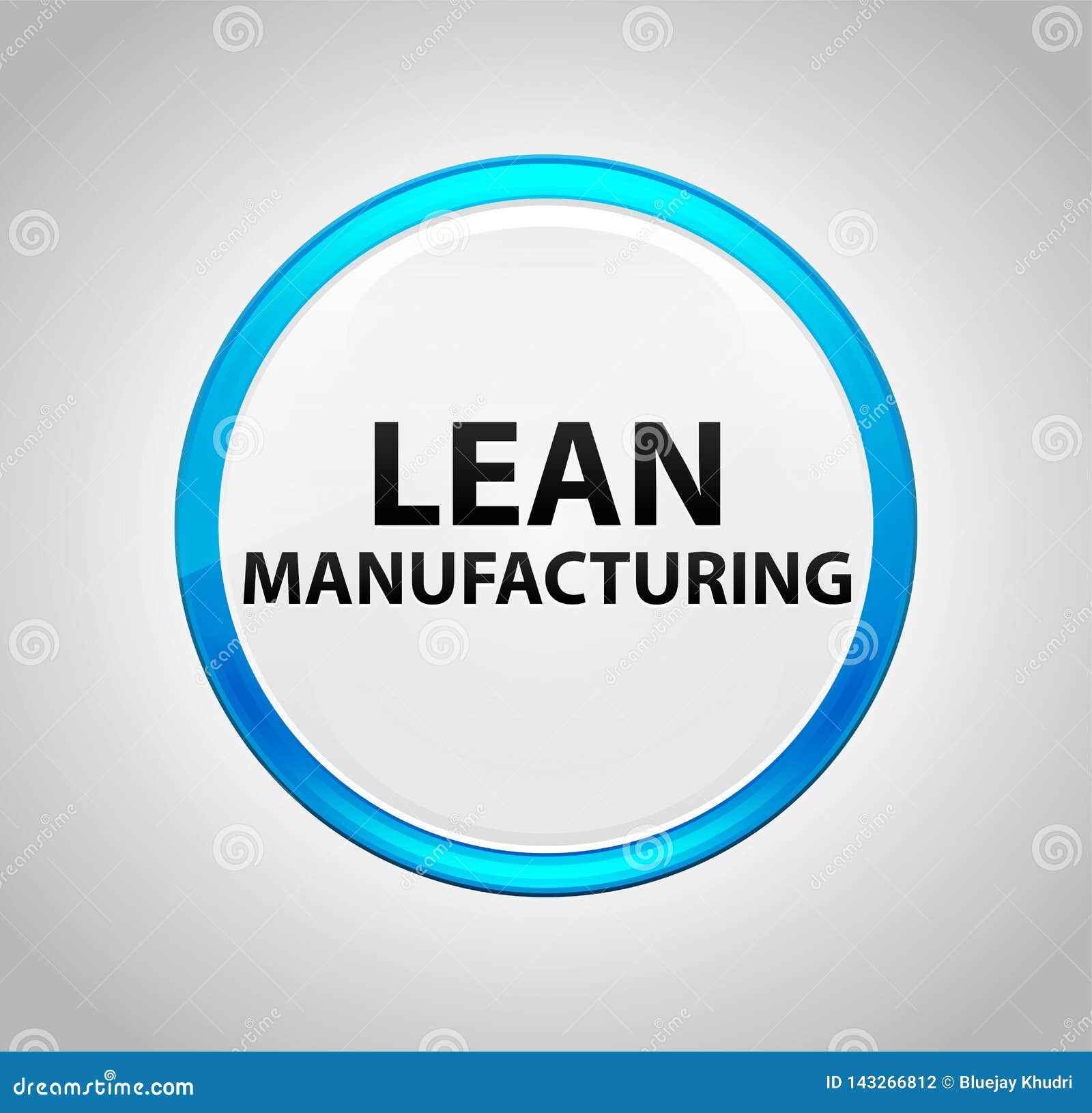 Lean Manufacturing Round Blue Push Button Stock Illustration ...