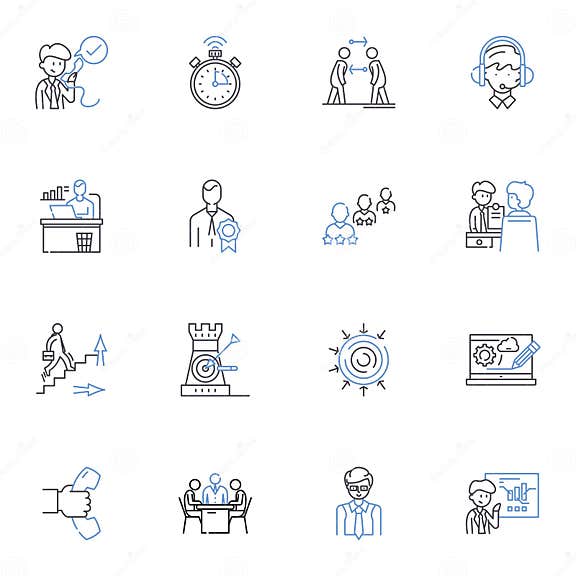 Lean Methodology Line Icons Collection. Efficiency, Kaizen, Waste ...