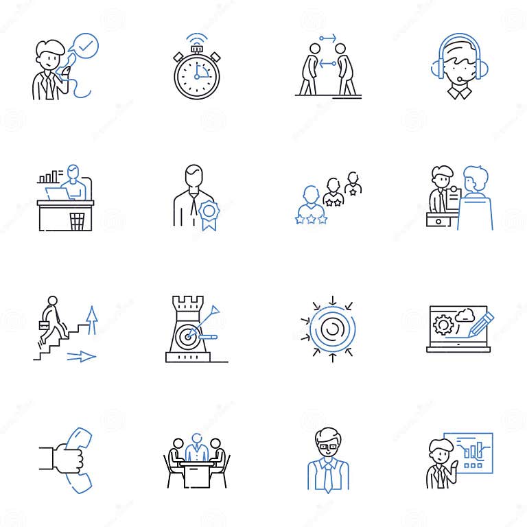 Lean Methodology Line Icons Collection. Efficiency, Kaizen, Waste ...