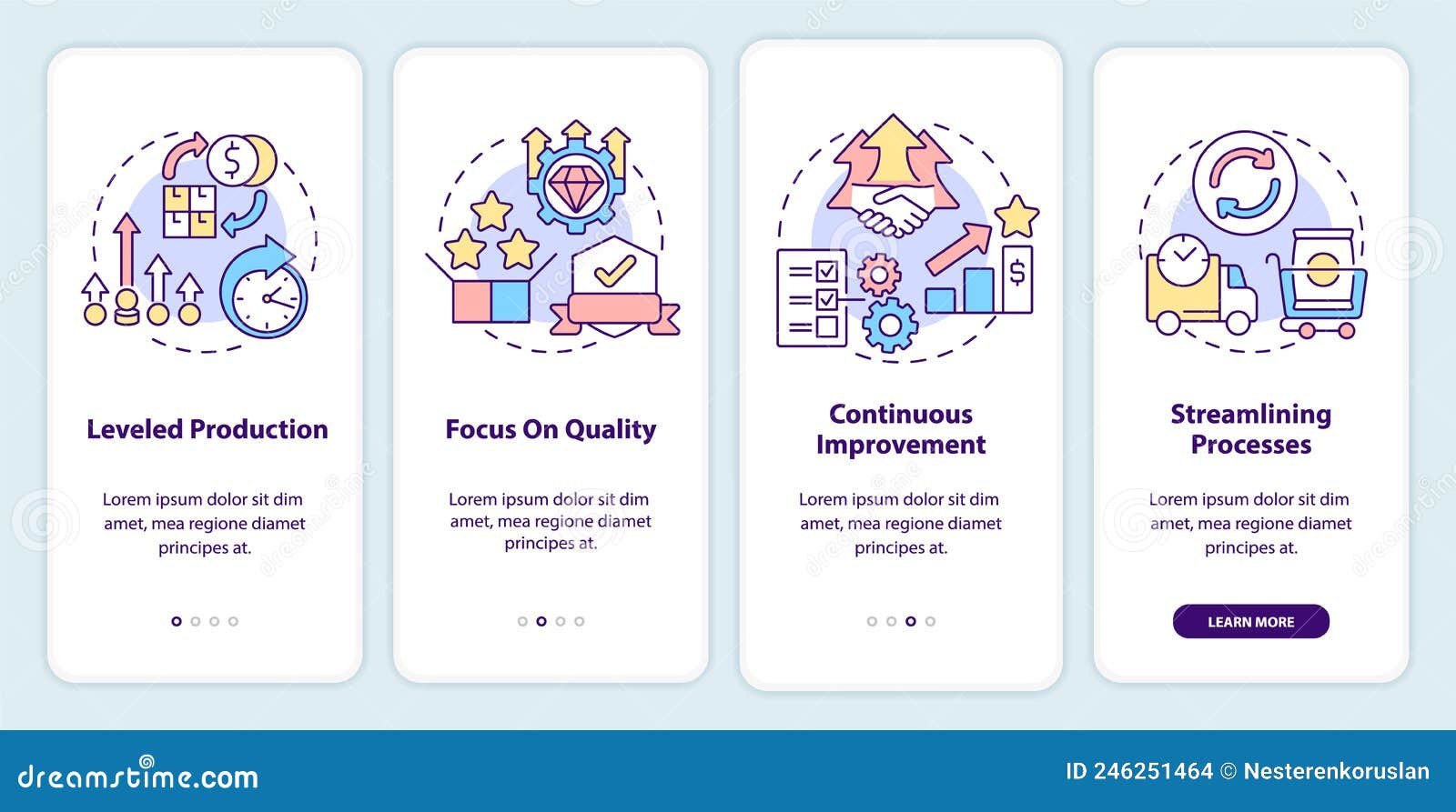 Lean Production Concept Icon. Manufacturing Method Idea Thin Line ...
