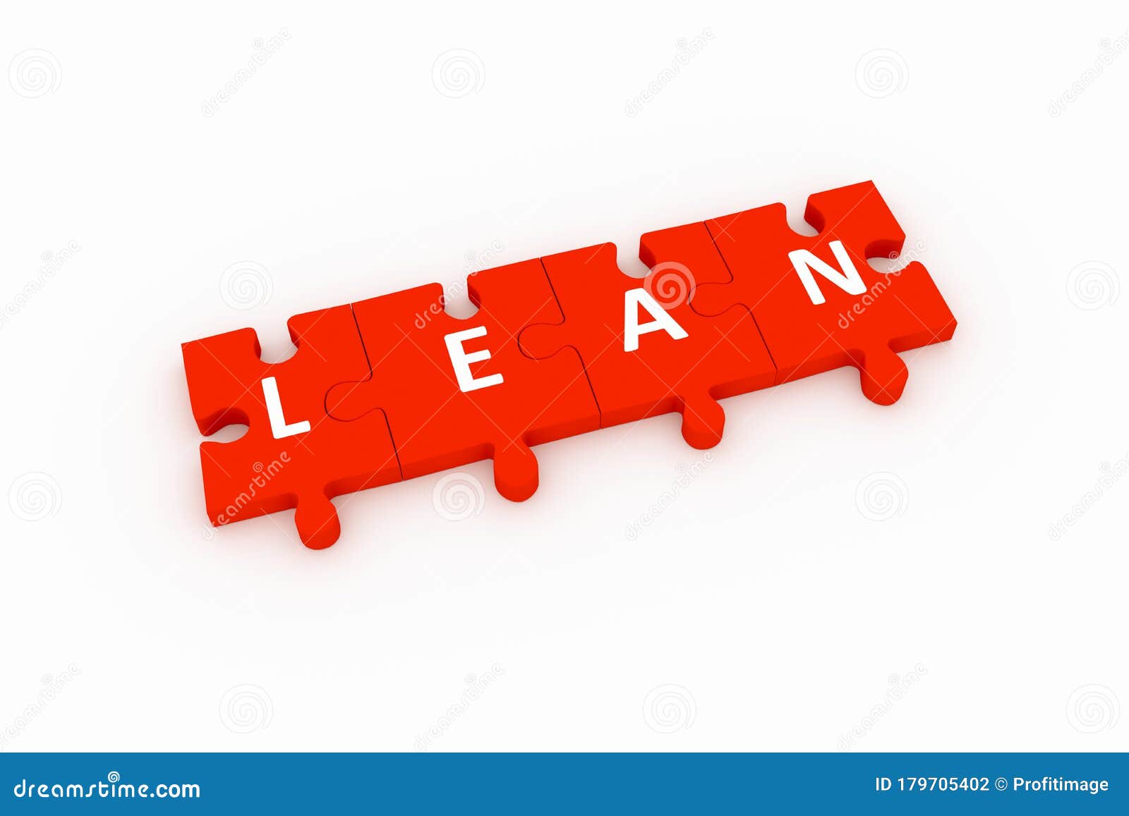 LEAN Puzzle Concept White Background Stock Illustration - Illustration ...
