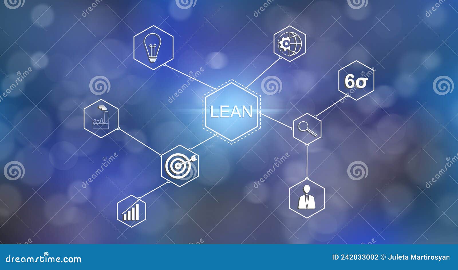 On the LEAN Screen Against the Background of Bokeh Stock Illustration ...