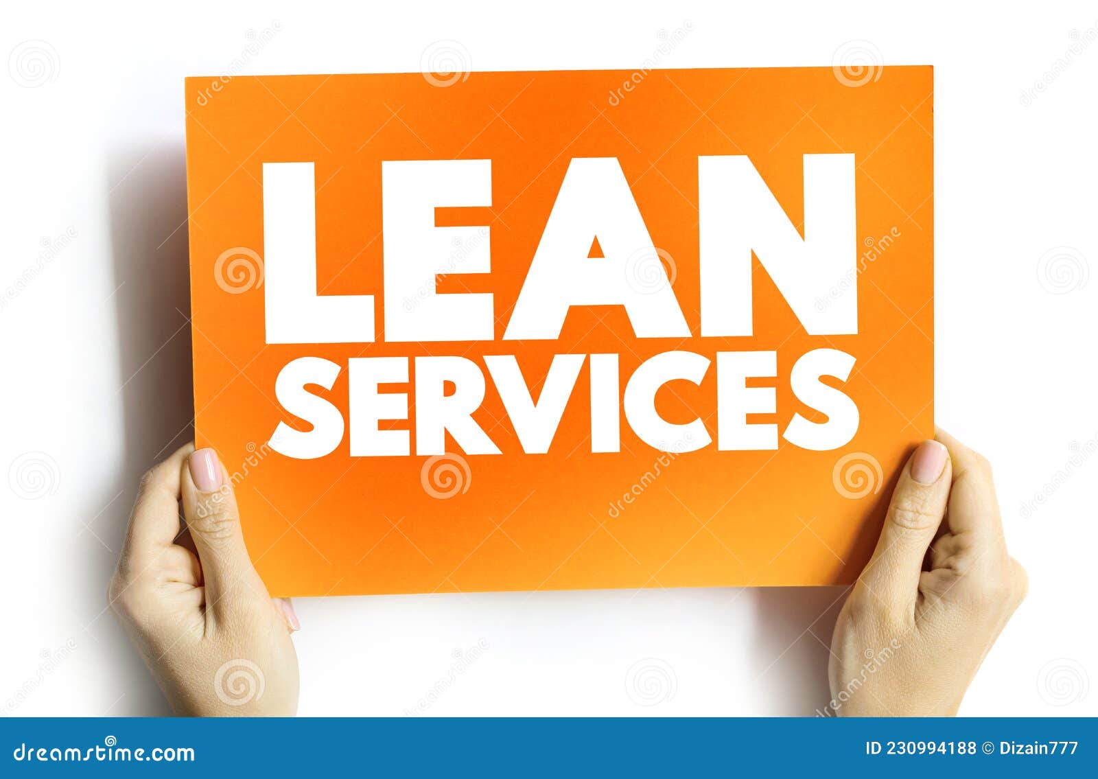 Lean Services Text Card, Concept Background Stock Photo - Image of ...