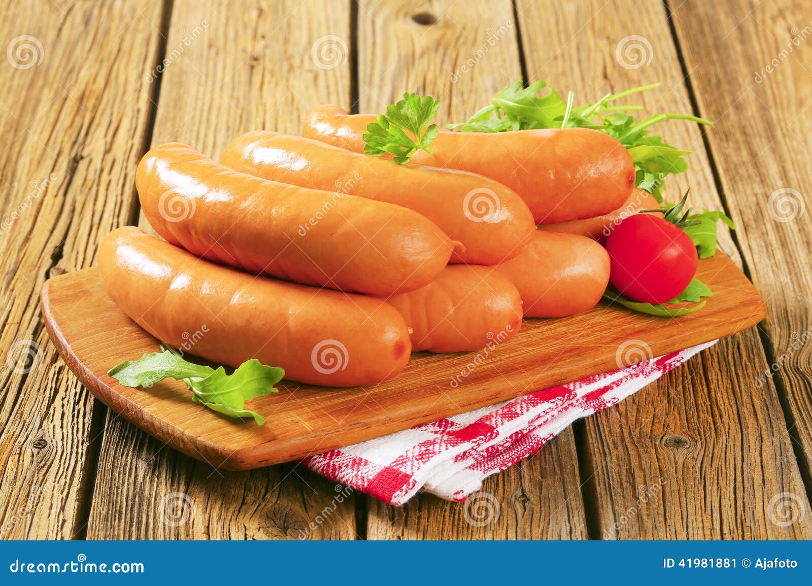 Lean smoked sausages stock image. Image of pile, cutting - 41981881