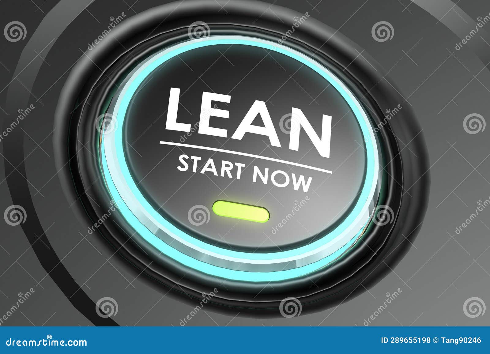Lean Start Now on Black Button Stock Illustration - Illustration of ...