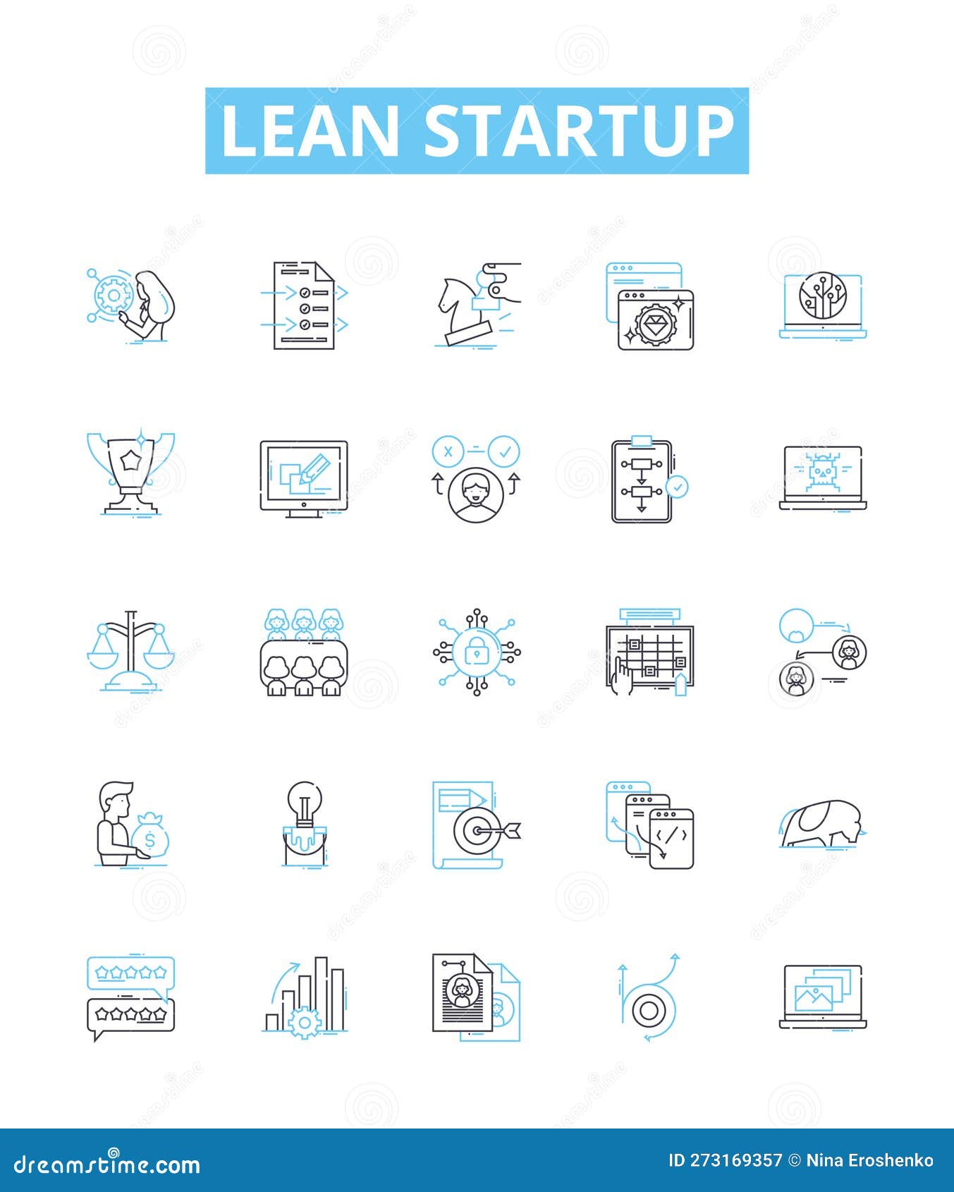 Lean Startup Vector Line Icons Set. Lean, Startup, Iterate, MVP, Agile ... Lean Startup Vector Line Icons Set. Lean, Startup, Iterate, MVP, Agile ...