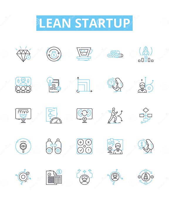 Lean Startup Vector Line Icons Set. Lean, Startup, Iterate, MVP, Agile ... Lean Startup Vector Line Icons Set. Lean, Startup, Iterate, MVP, Agile ...