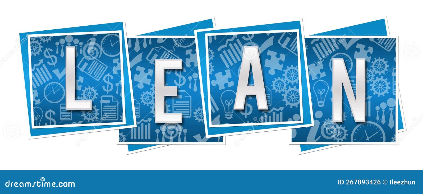 Lean Business Texture Blocks Blue Stock Illustration - Illustration of ...
