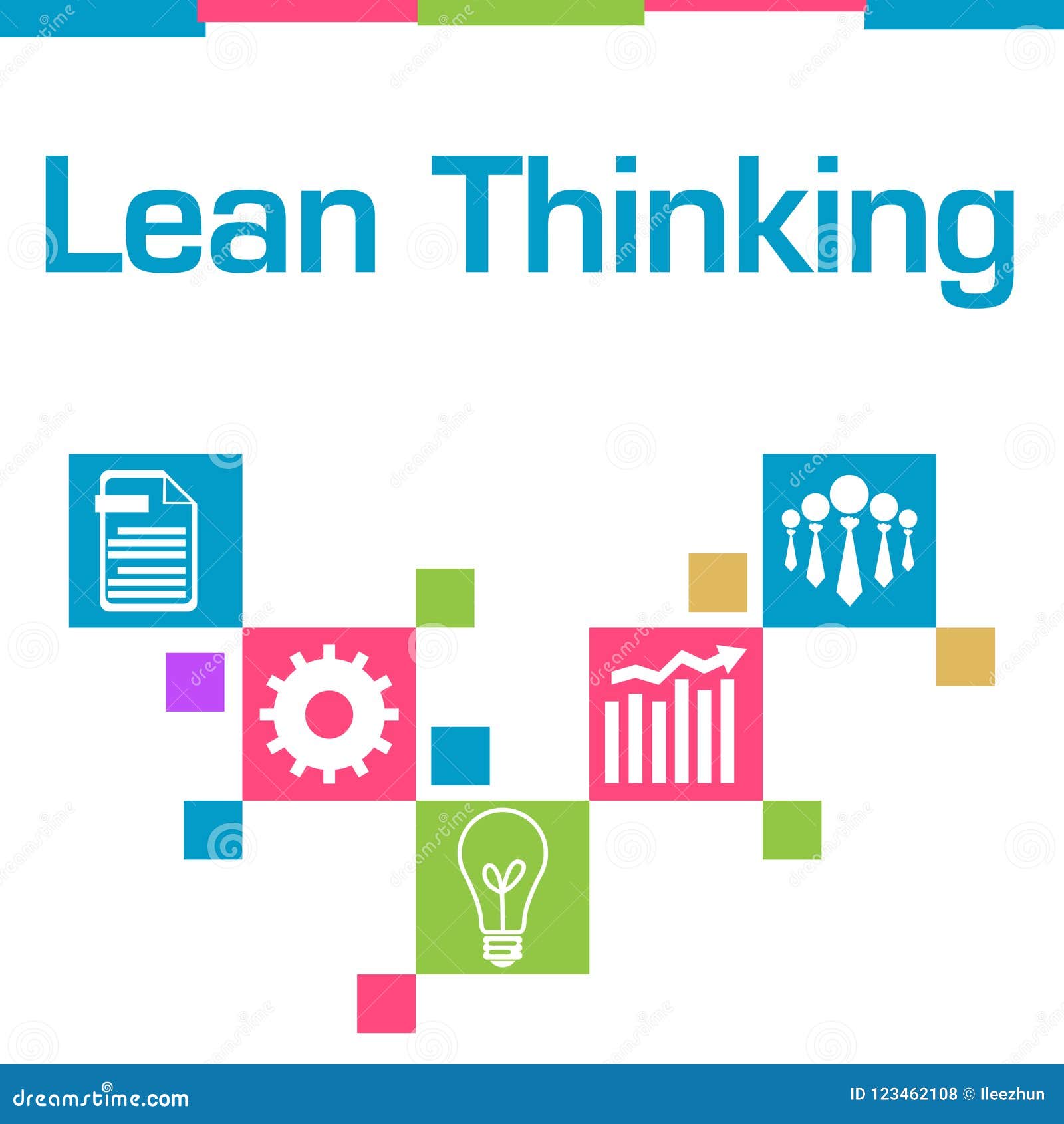 Lean Thinking Green Stripes Lines Symbols Stock Photography ...